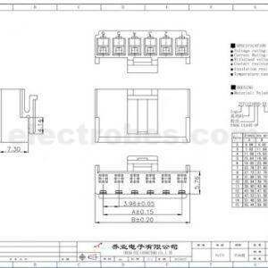 6Pin VH 3.96mm Straight Male Female PCB Terminal In Pakistan