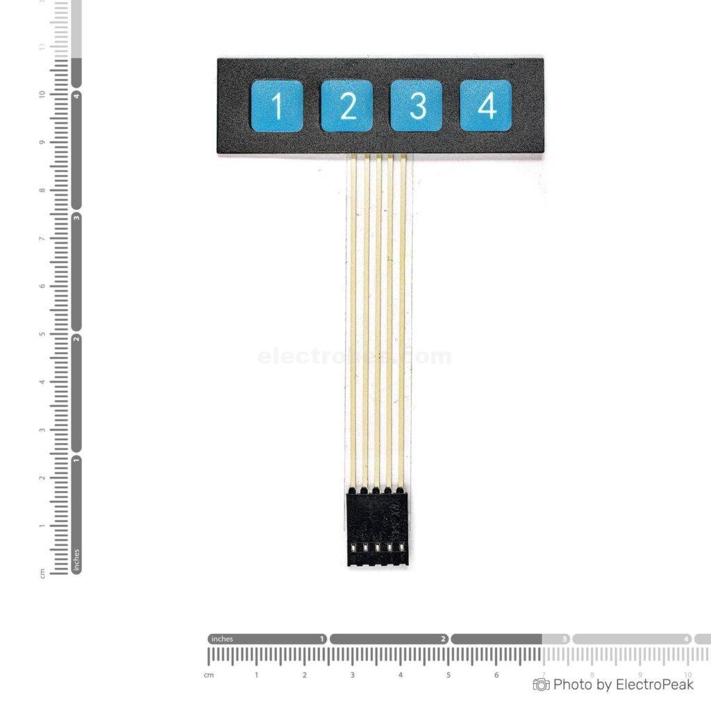1x4 4 Keys Matrix Membrane Switch Keypad in Pakistan