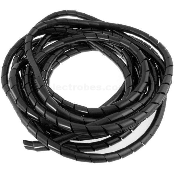 8mm Black Cable Spiral Wrapping 1 Meters Roll in Pakistan