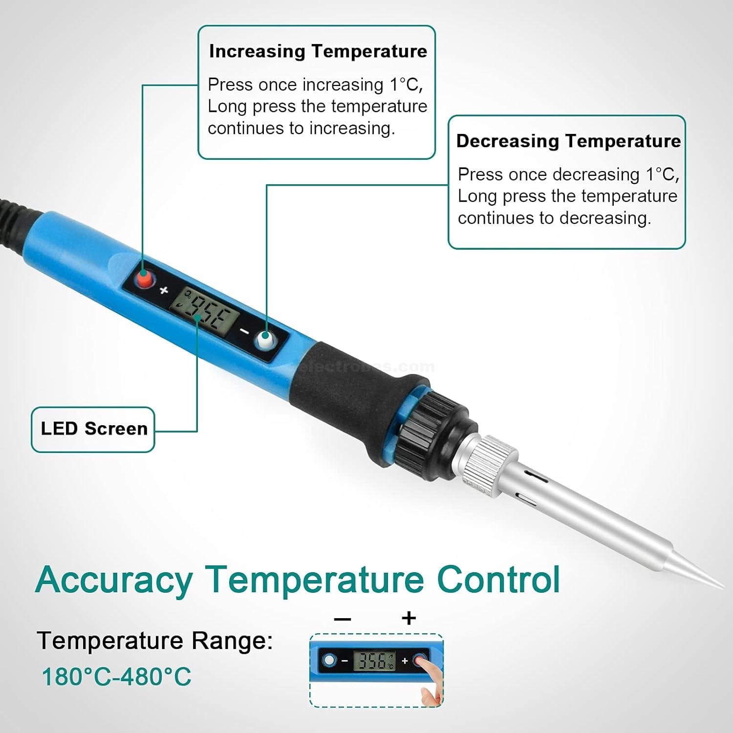 80W Digital Display Adjustable Soldering Iron in Pakistan