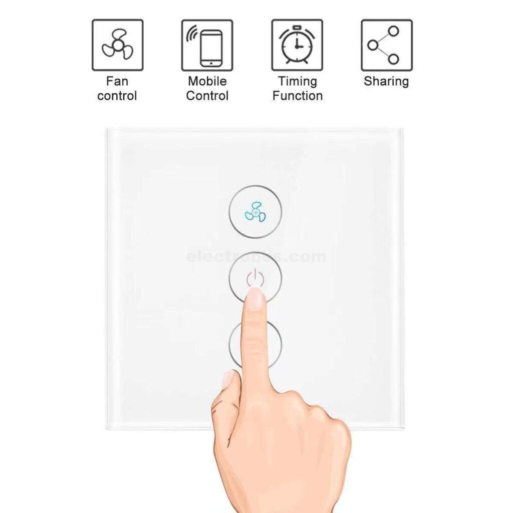1-Gang Smart Home WiFi Touch Switch APP Control in Pakistan