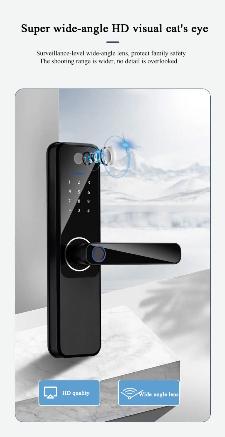S802MAX Smart Door Lock with HD camera Intercom in Pakistan