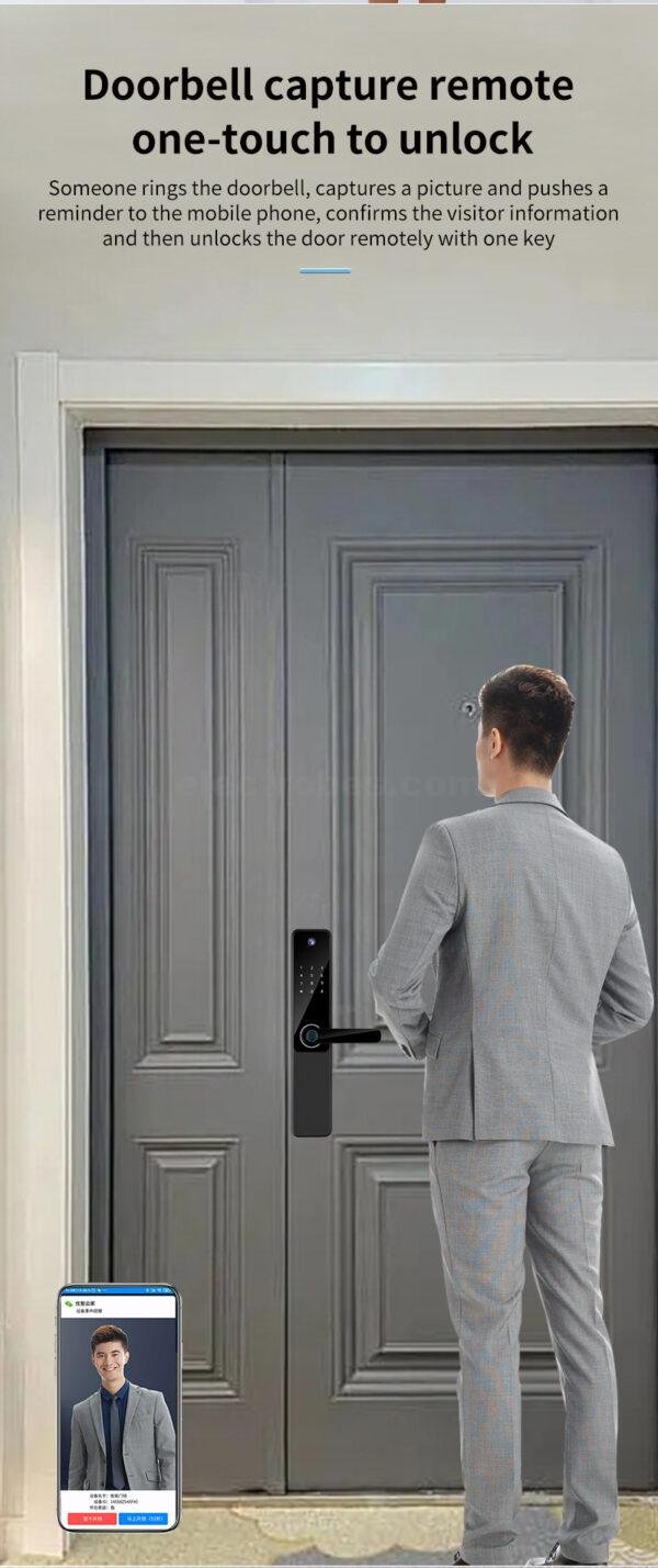 S802 PRO Smart Door Lock with HD camera Intercom in Pakistan
